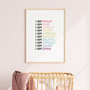 Magic Mindset Affirmations Print – Colorful Kiwi - Custom Wall Art