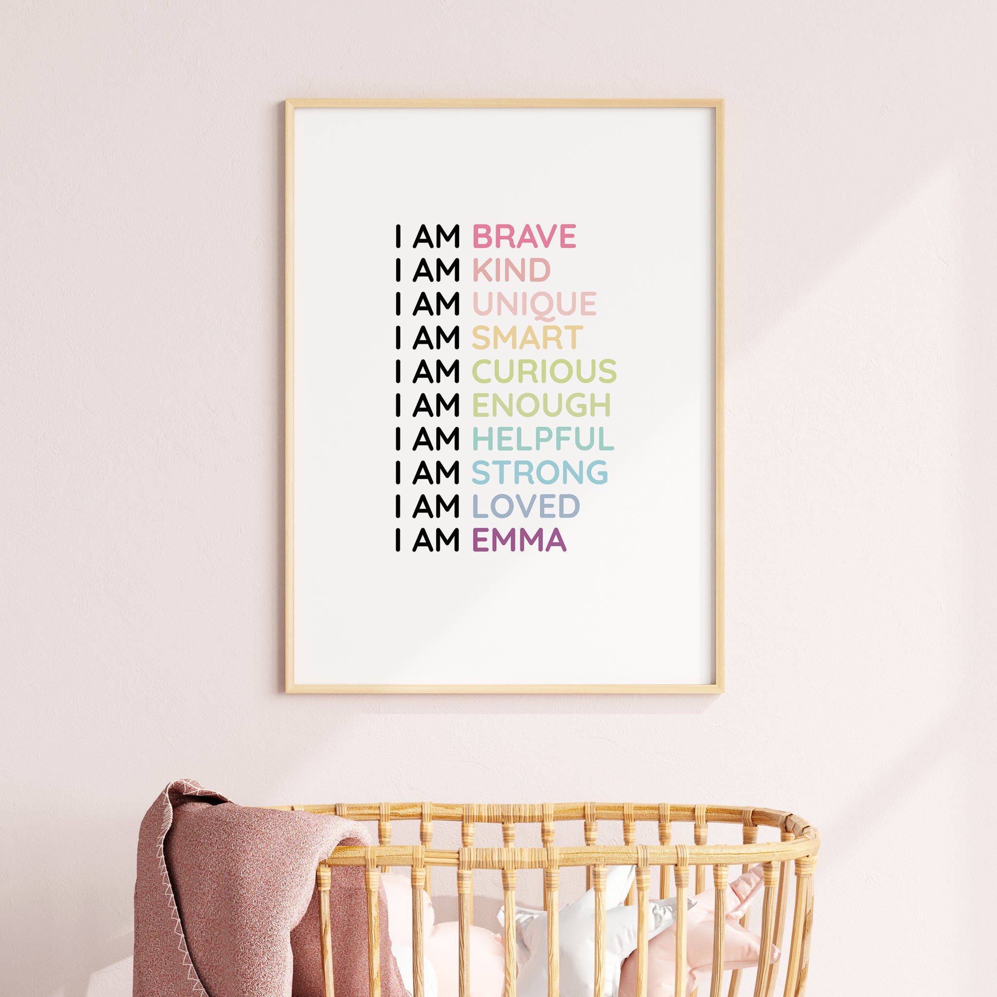Magic Mindset Affirmations Print – Colorful Kiwi - Custom Wall Art