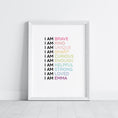 Magic Mindset Affirmations Print – Colorful Kiwi - Custom Wall Art