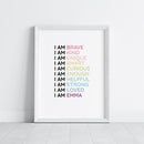 Magic Mindset Affirmations Print – Colorful Kiwi - Custom Wall Art