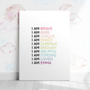 Magic Mindset Affirmations Print – Colorful Kiwi - Custom Wall Art